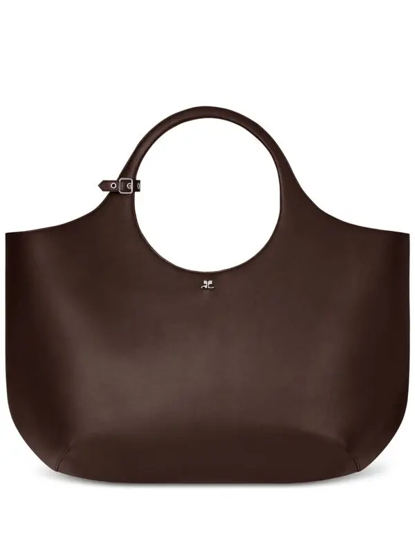 COURREGES Maxi Holy Leather Bag - Black