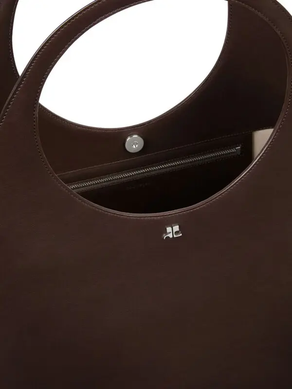 COURREGES Maxi Holy Leather Bag - Black