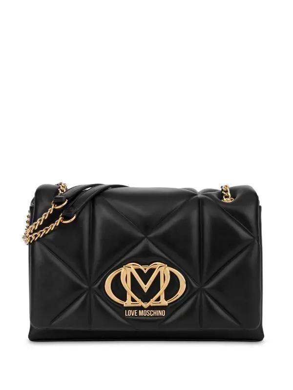 Moschino Logo-plaque Quilted Crossbody Bag