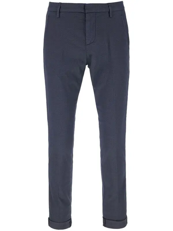 DONDUP Concealed Fastening Tapered Trousers - Blue
