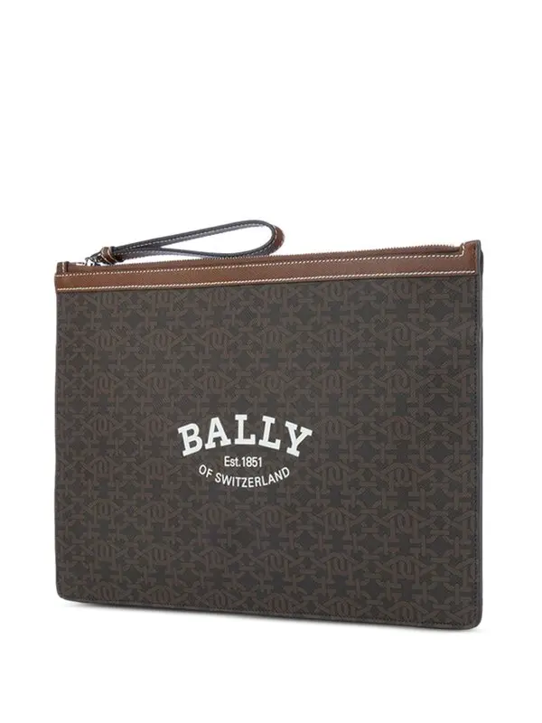 Bally Monogram-print Clutch Bag