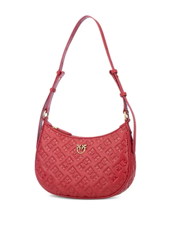 Pinko Monogram-pattern Shoulder Bag - Red