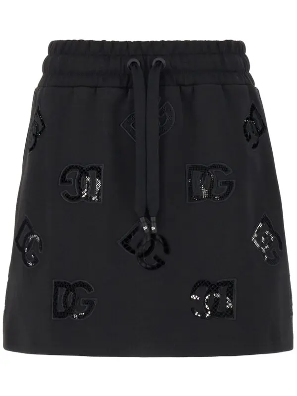 Dolce & Gabbana Logo-patch Jersey Mini Skirt