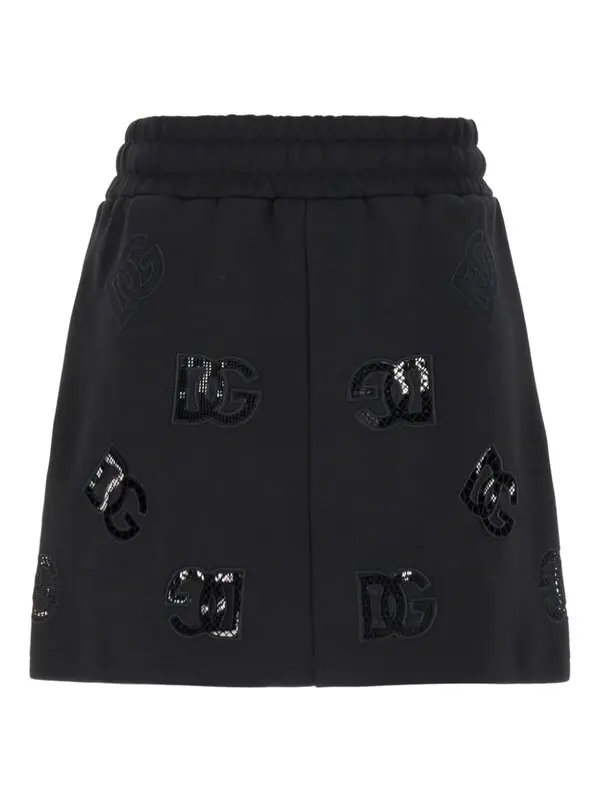 Dolce & Gabbana Logo-patch Jersey Mini Skirt