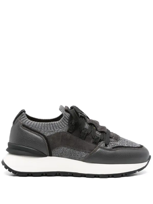 DOUCAL'S Panelled Low Top Sneakers - Grey