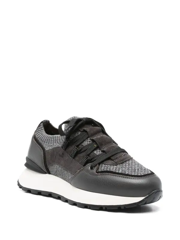 DOUCAL'S Panelled Low Top Sneakers - Grey