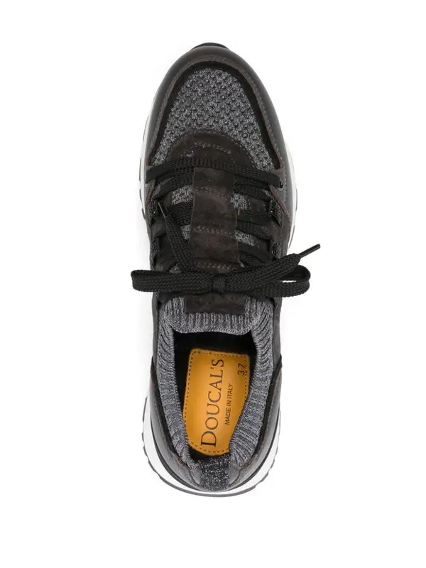 DOUCAL'S Panelled Low Top Sneakers - Grey
