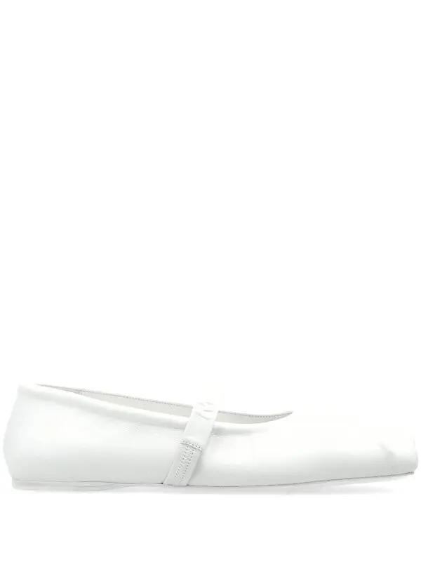 Marni Leather Ballet Flats - White