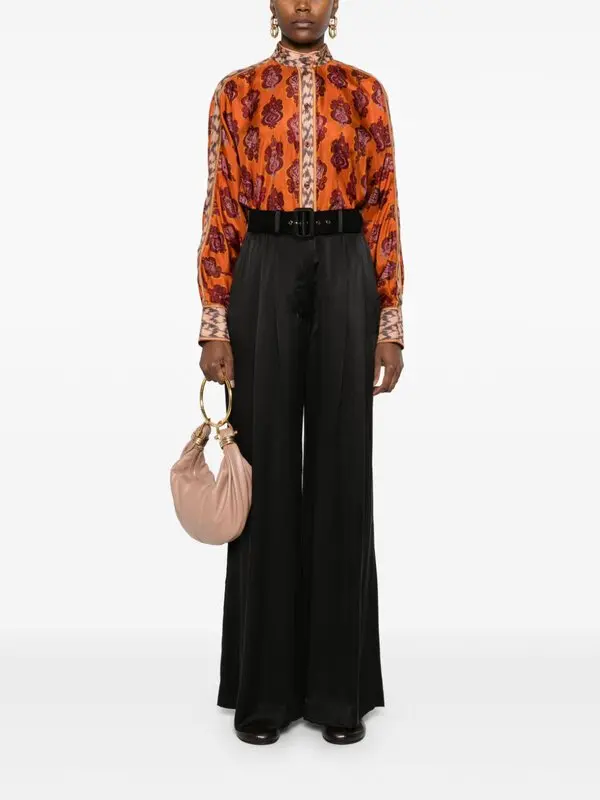 Zimmermann Tuck Palazzo Trousers - Black