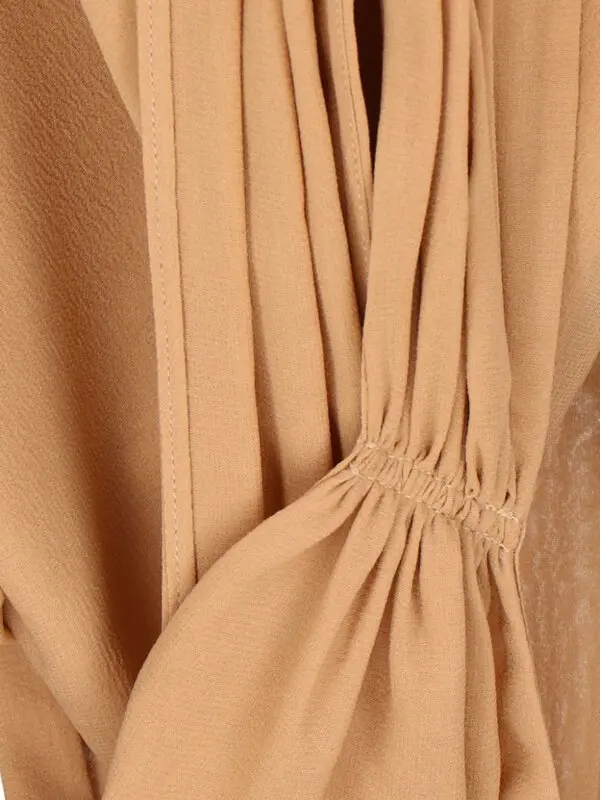 Saint Laurent Cross-back Silk Bodysuit - Neutrals