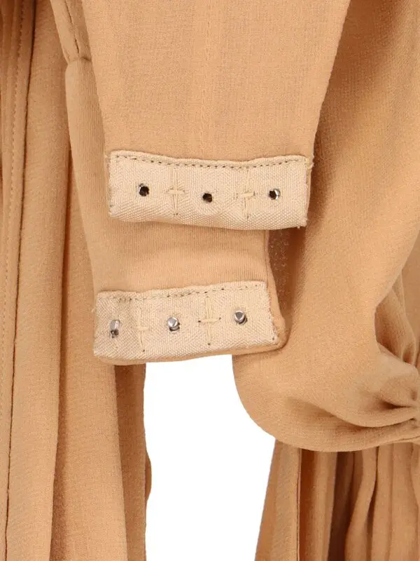 Saint Laurent Cross-back Silk Bodysuit - Neutrals