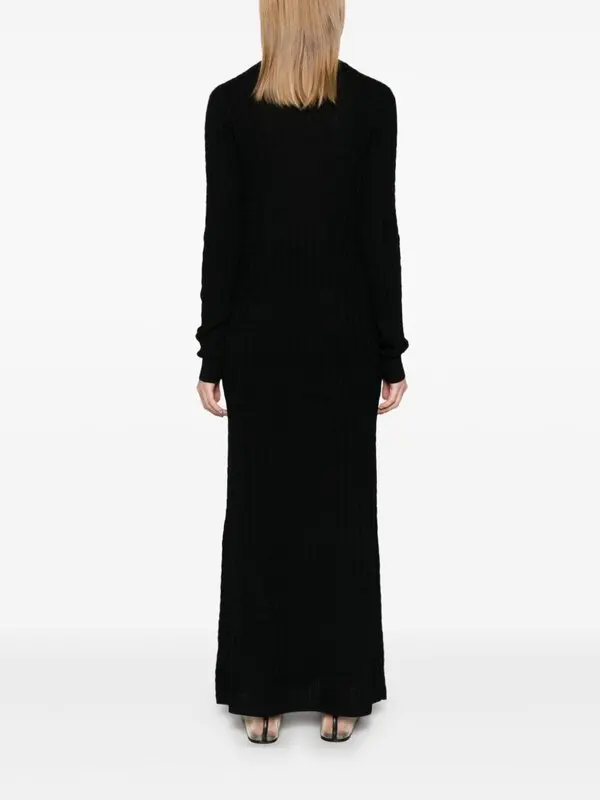 TOTEME Cable-knit Maxi Dress - Black