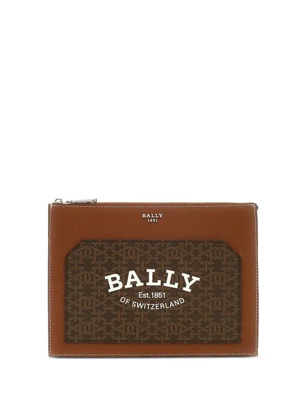 Bally Logo-print Clutch - Brown