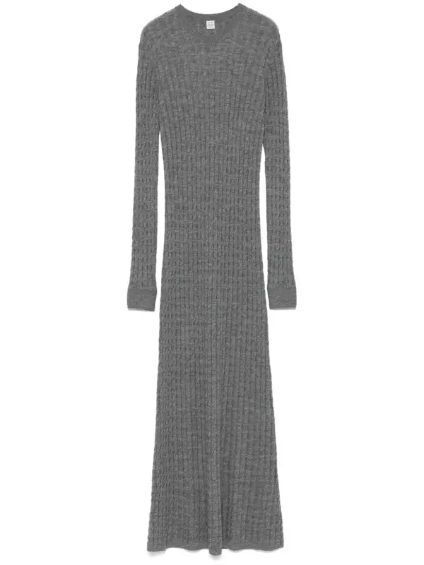 TOTEME Cable-knit Maxi Dress - Grey