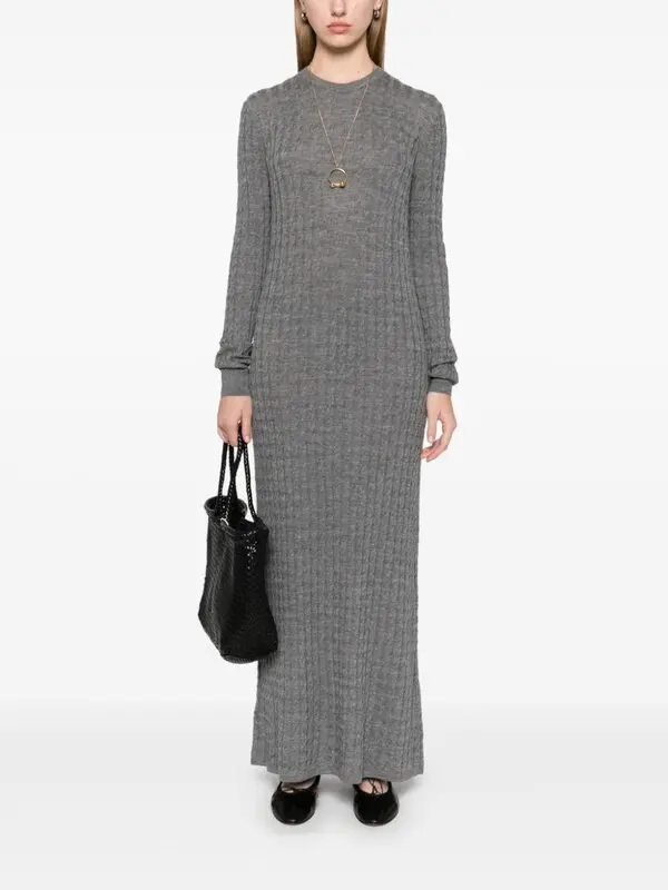 TOTEME Cable-knit Maxi Dress - Grey