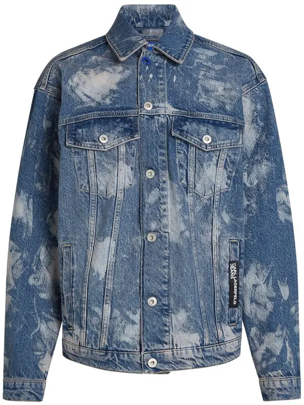 Karl Lagerfeld Bleached Denim Jacket
