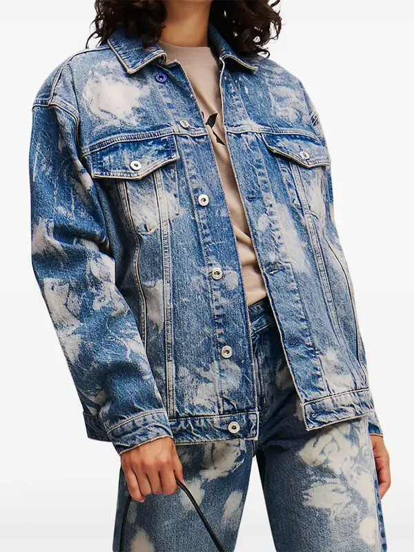 Karl Lagerfeld Bleached Denim Jacket