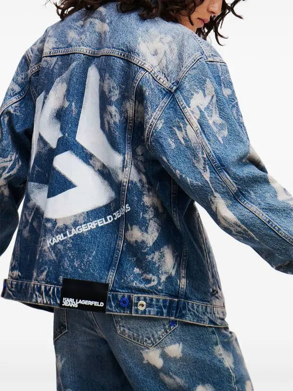 Karl Lagerfeld Bleached Denim Jacket