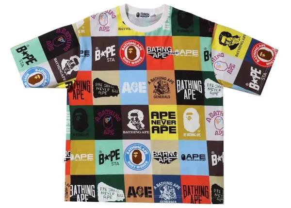 A BATHING APE Classic Logo Relaxed Fit Tee Shirt - Multicolor