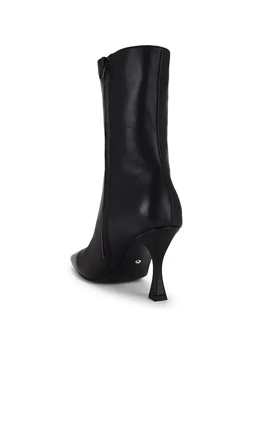 Raye Square Toe Zip Up High Heel Boots