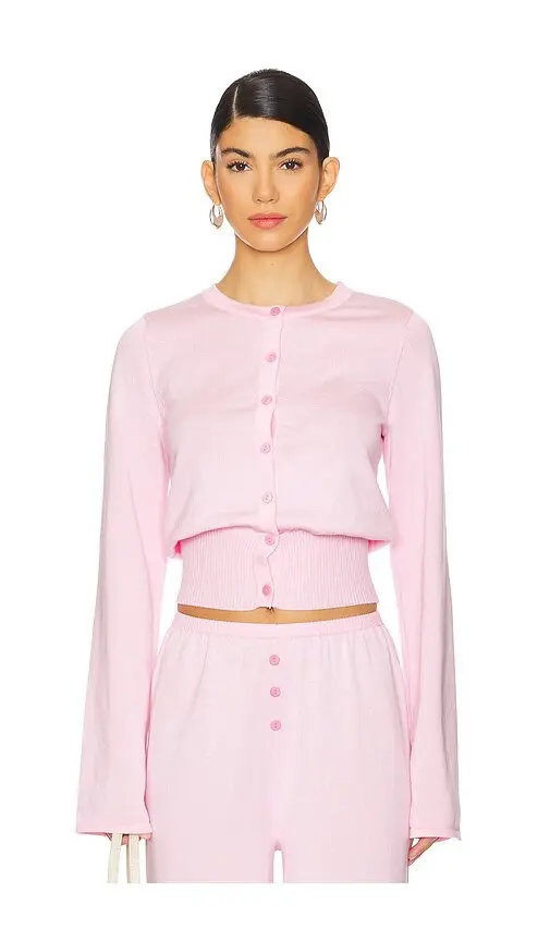 SNDYS. X Revolve Button Up August Top - Blush