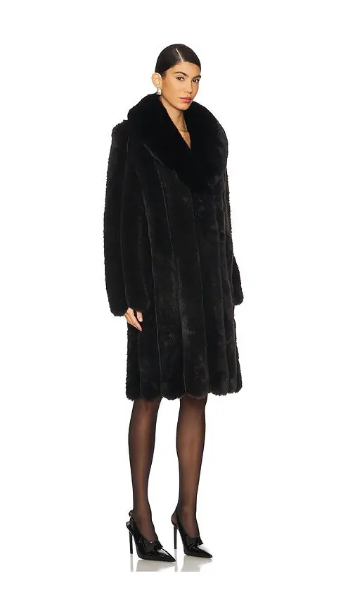 Nbd Nadia Faux Fur Coat - Black