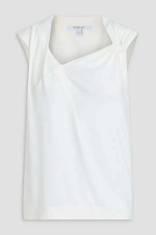 Derek Lam 10 Crosby Alya Draped Top - White