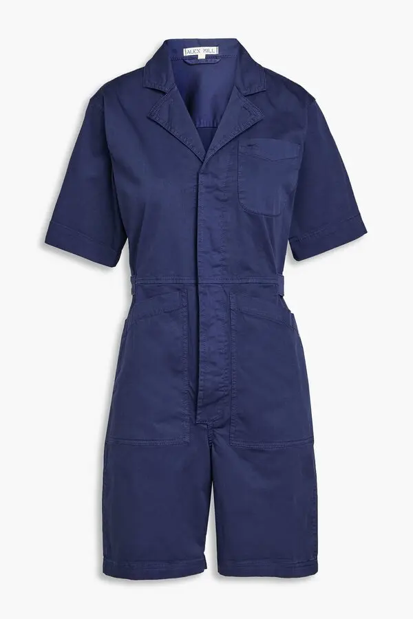 ALEX MILL Cotton-blend Poplin Playsuit - Navy