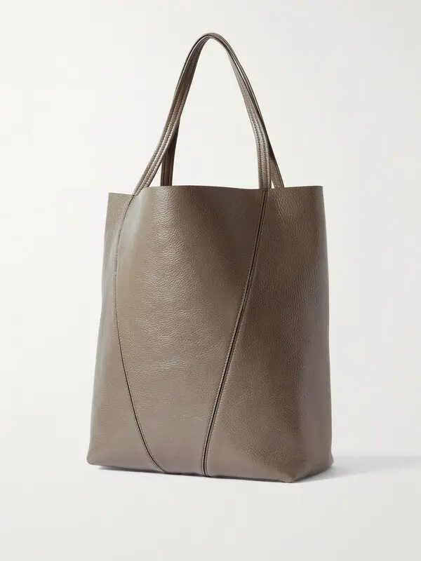 Chloé Spin Embellished Textured-leather Tote - Brown