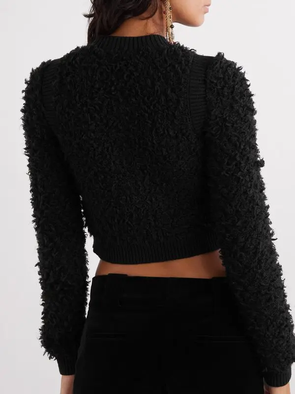 Chloé Wool And Silk-blend Bouclé Cardigan