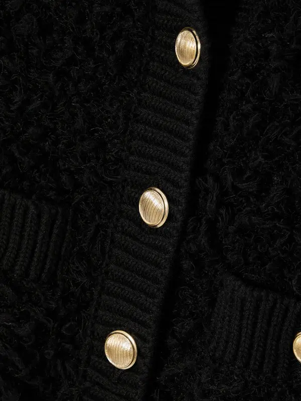 Chloé Wool And Silk-blend Bouclé Cardigan