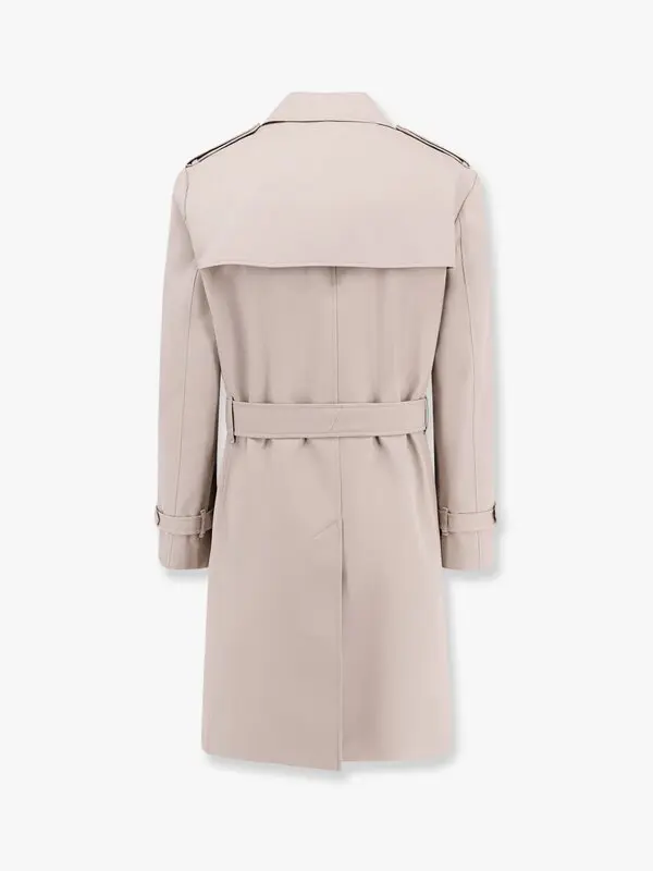 Burberry Cotton-blend Trench Coat With Check Lining