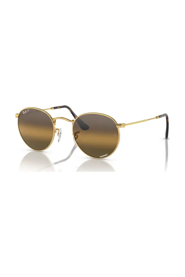 Ray-ban Round Metal Chromance Sunglasses - Gold