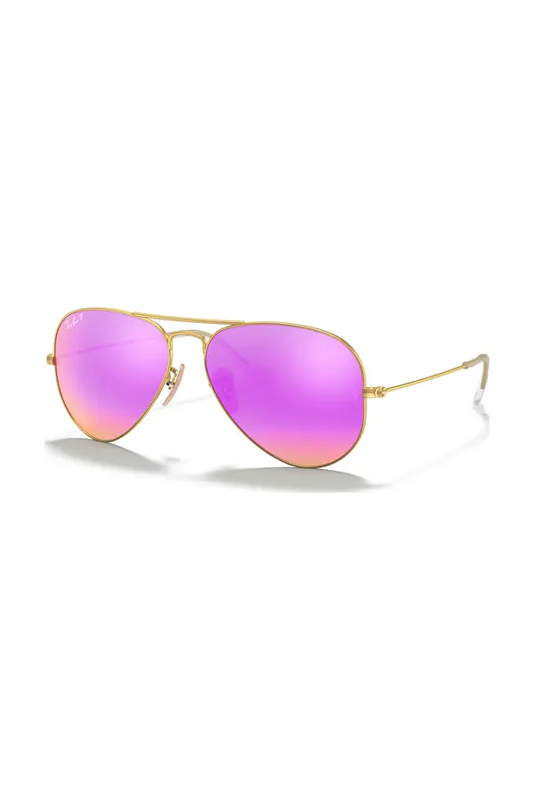 Ray-ban Aviator Flash Lenses Sunglasses - Gold