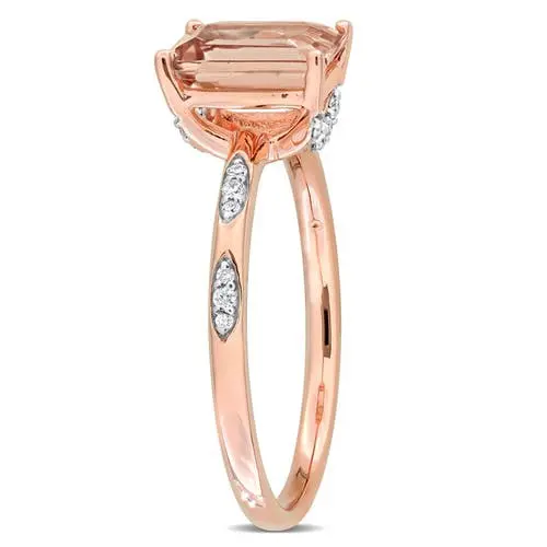 JULIANNA B. 14k Morganite And Diamond Ring