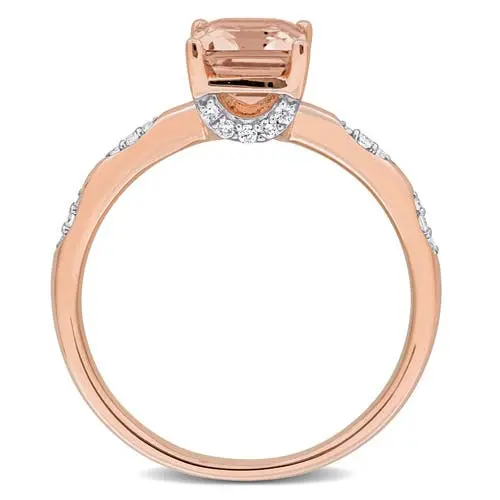JULIANNA B. 14k Morganite And Diamond Ring