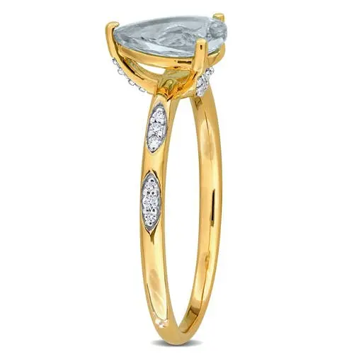 JULIANNA B. Aquamarine & Diamond 14k Ring