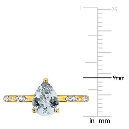 JULIANNA B. Aquamarine & Diamond 14k Ring