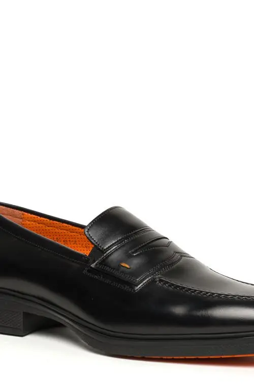 Santoni Penny Loafer - Black