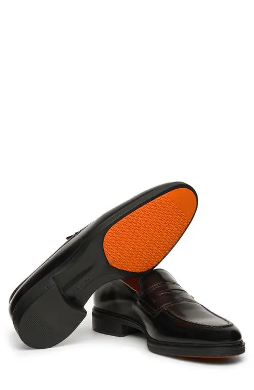 Santoni Penny Loafer - Black
