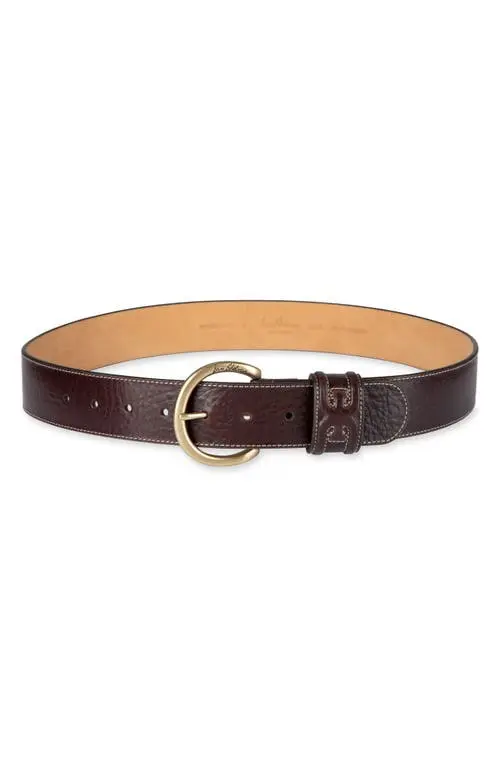 Sam Edelman Rounded Buckle Belt - Maple Bourban Croc