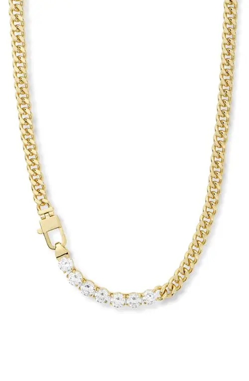 Melinda Maria Julian Loves Zirconia Chain Necklace - Goldhite