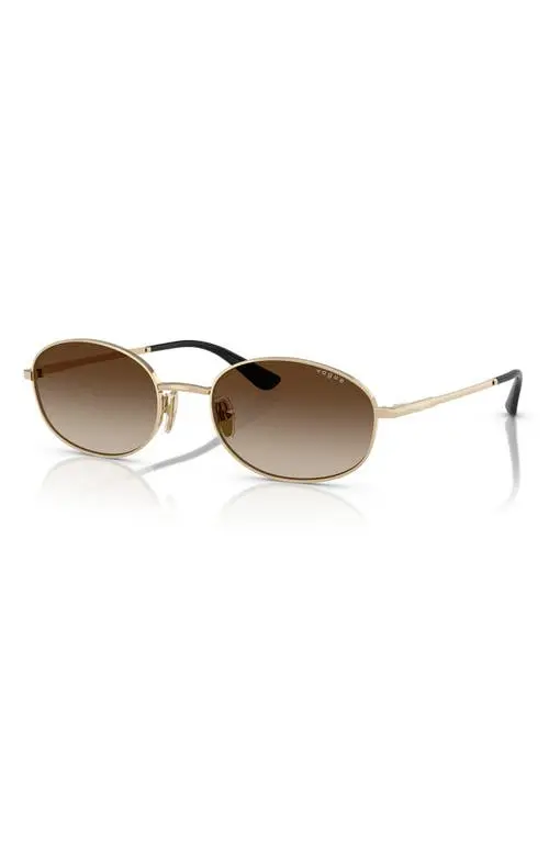 VOGUE 56mm Oval Sunglasses - Pale Gold