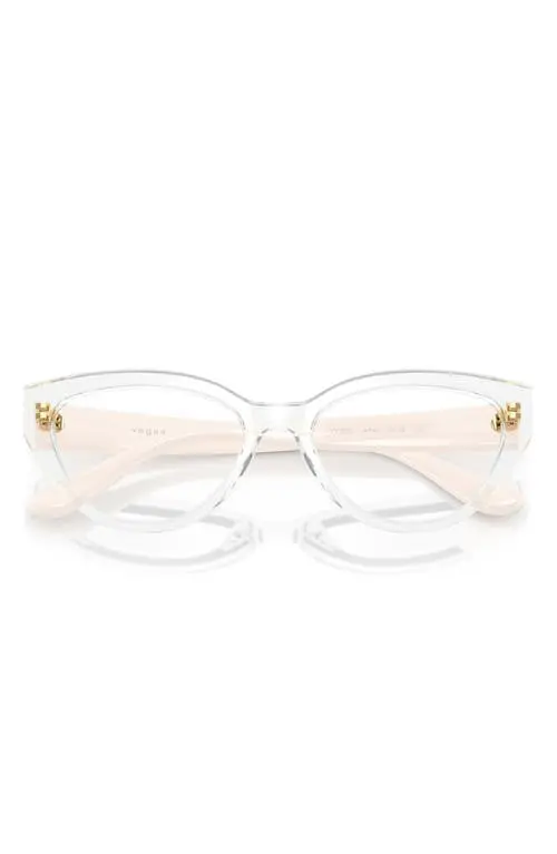VOGUE 48mm Cat Eye Optical Glasses - Rose Gold Black