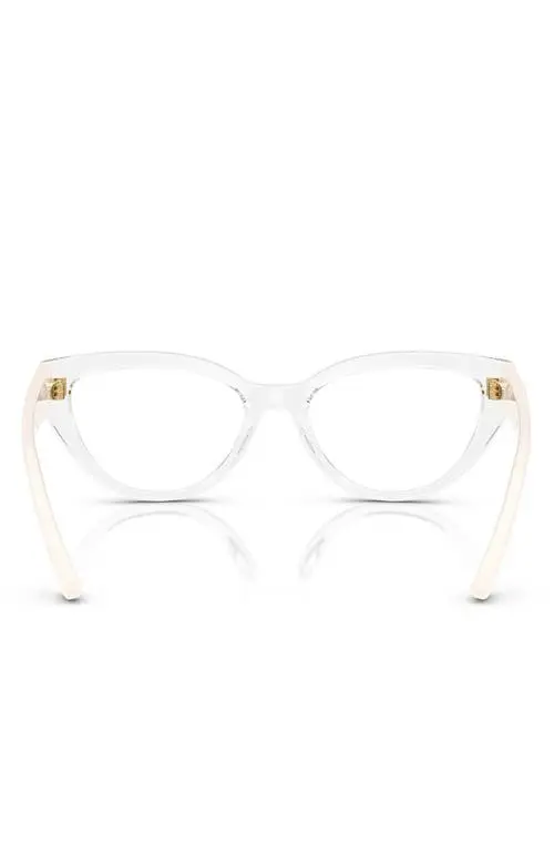 VOGUE 48mm Cat Eye Optical Glasses - Rose Gold Black