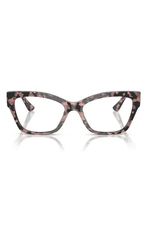 VOGUE 52mm Cat Eye Optical Glasses - Pink Tortoise