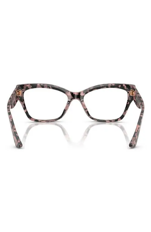 VOGUE 52mm Cat Eye Optical Glasses - Pink Tortoise