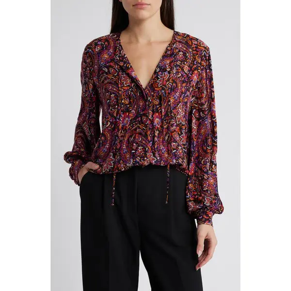 Kobi Halperin Roxanne Paisley Print Top
