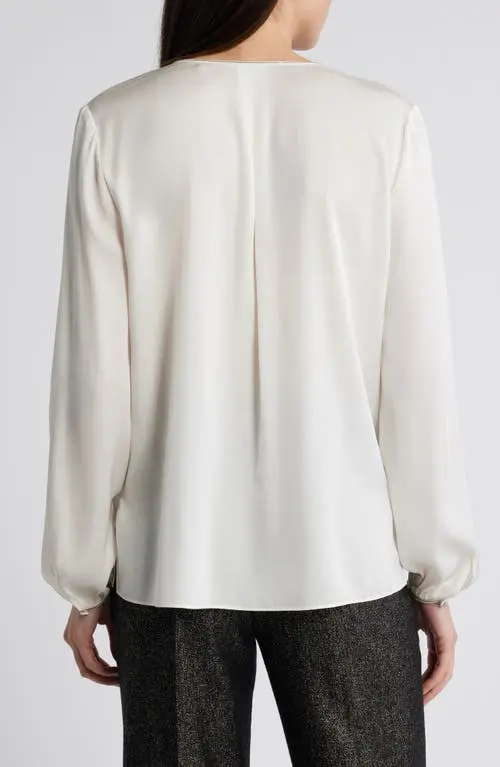 Kobi Halperin Eliza Silk Blend Button-up Top - Ivory
