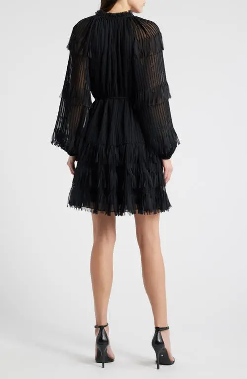 Kobi Halperin Nora Long Sleeve Chiffon Cocktail Dress